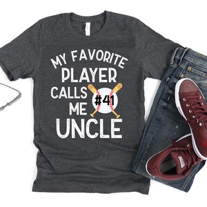 Baseball Uncle Shirt/ Custom Uncle Baseball Shirt Gift/ My Favorite ...