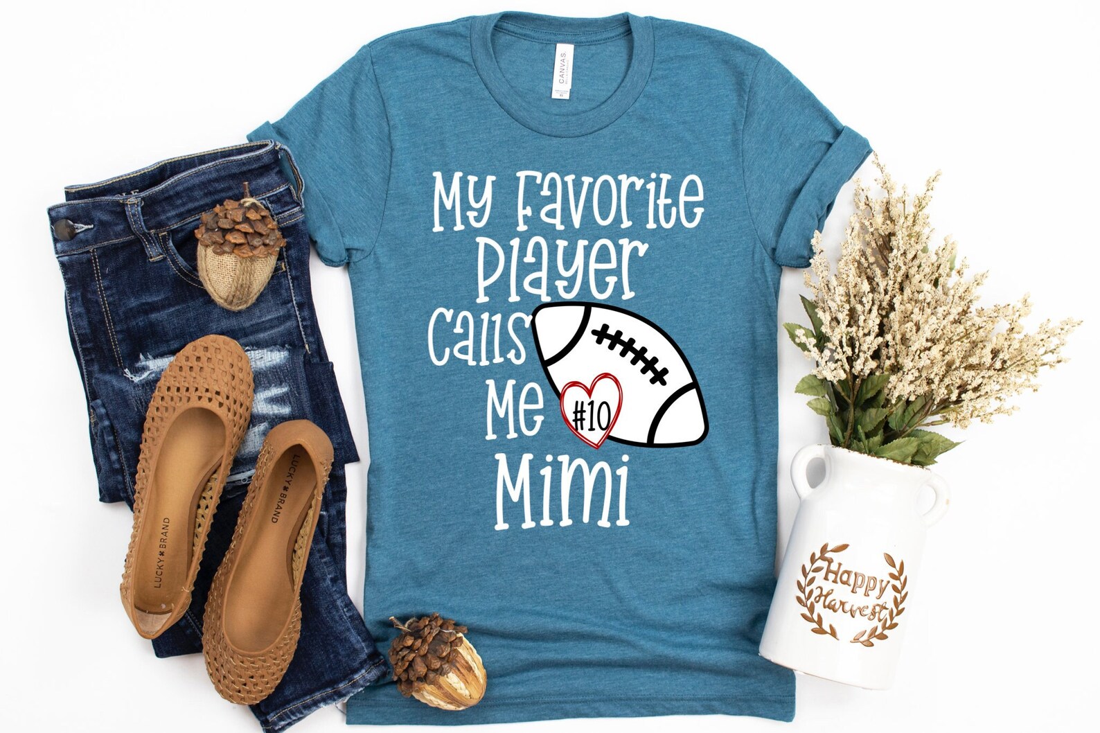 Mimi Football Shirt/ Cute Custom Football Mimi Gift/ My Favorite Player ...