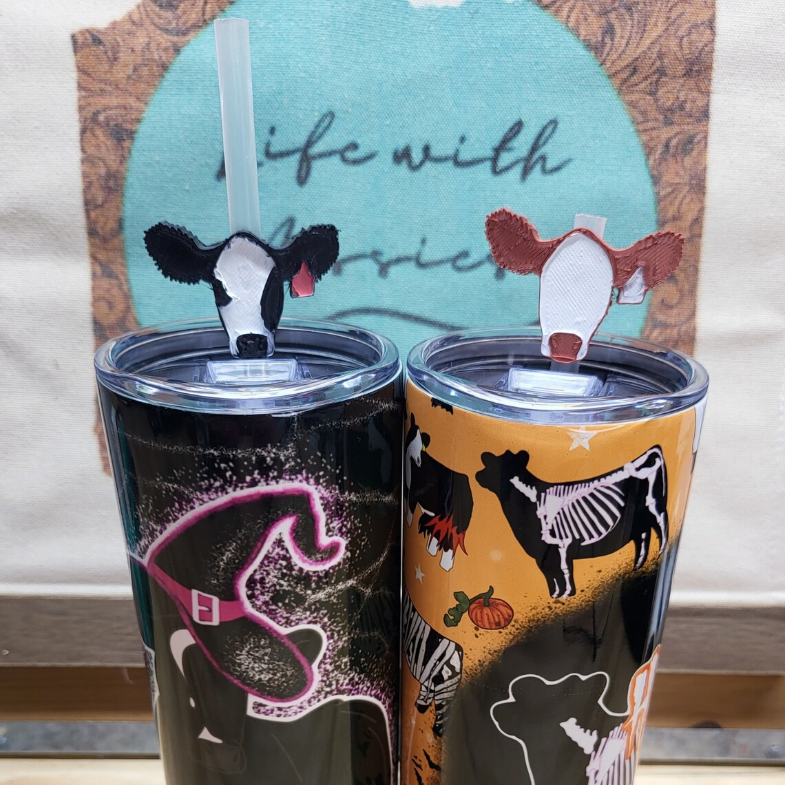 Baldy Face Show Cattle Straw Buddy Red Black Heifer Steer - Etsy