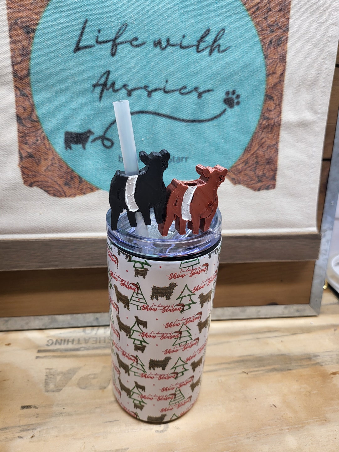 Belted Galloway Straw Buddy, Red, Black, Heifer, Steer, Stock Show ...