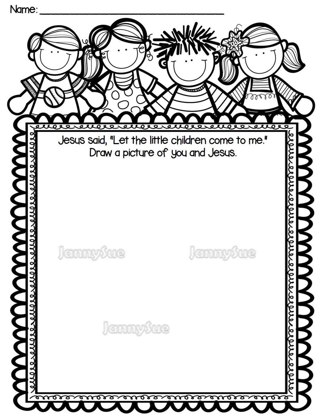 Jesus Loves the Little Children Craft and Color Sheet - Etsy