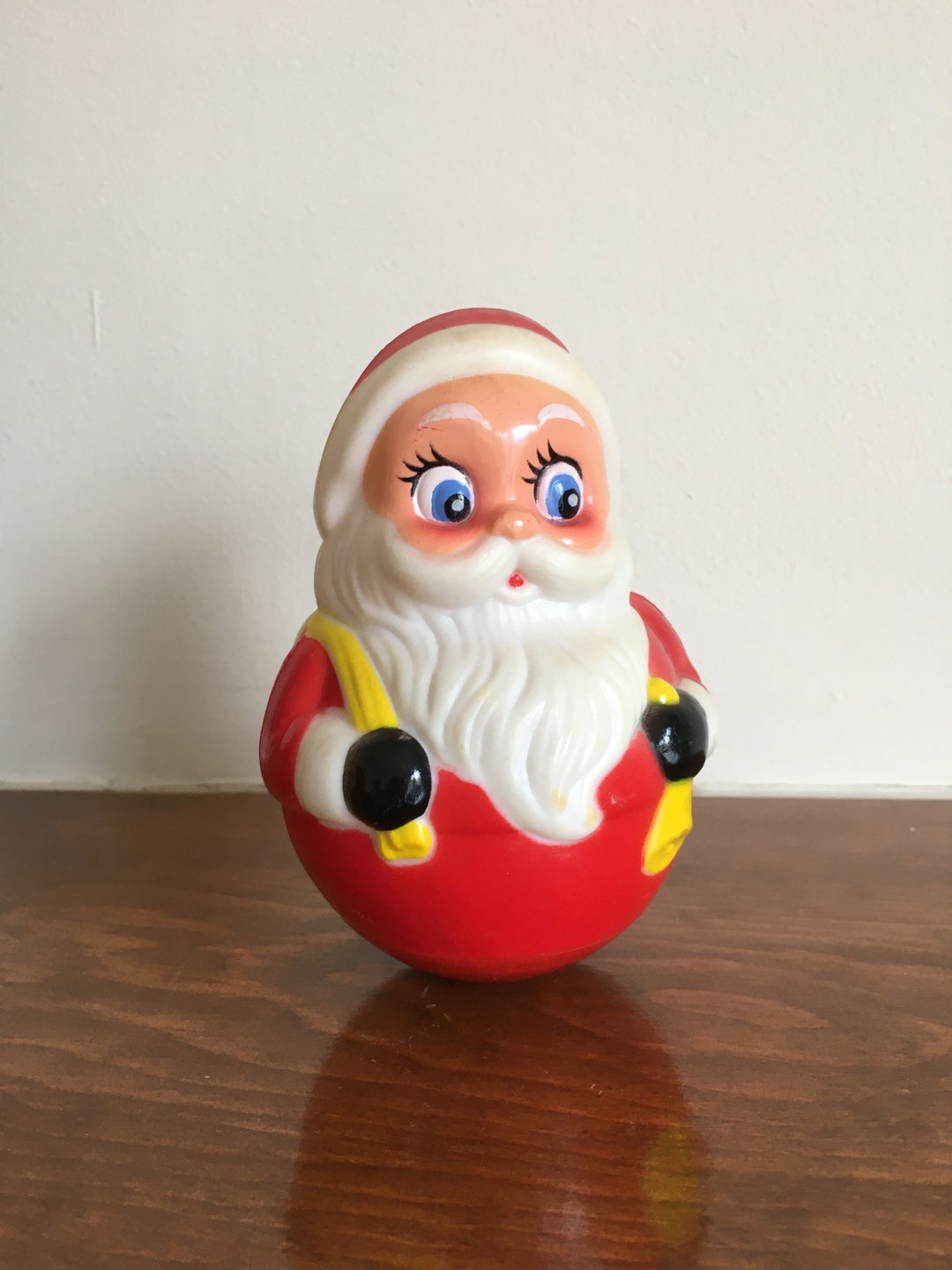 Vintage Roly Poly Santa Toy: Christmas Toy With Chimes - Etsy