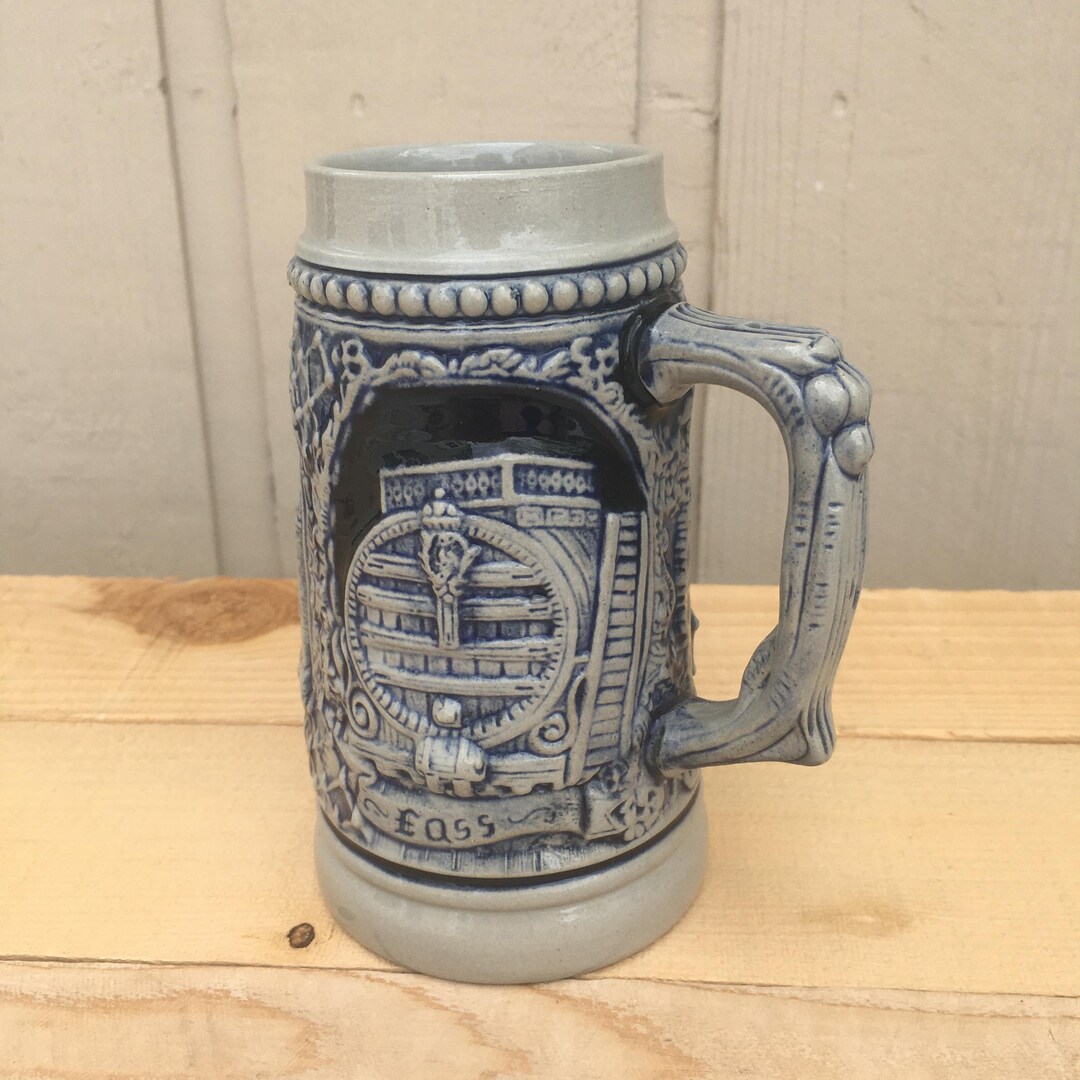 Heidelberg Mug: Vintage Beer Stein Cobalt and Salt Glaze Western ...