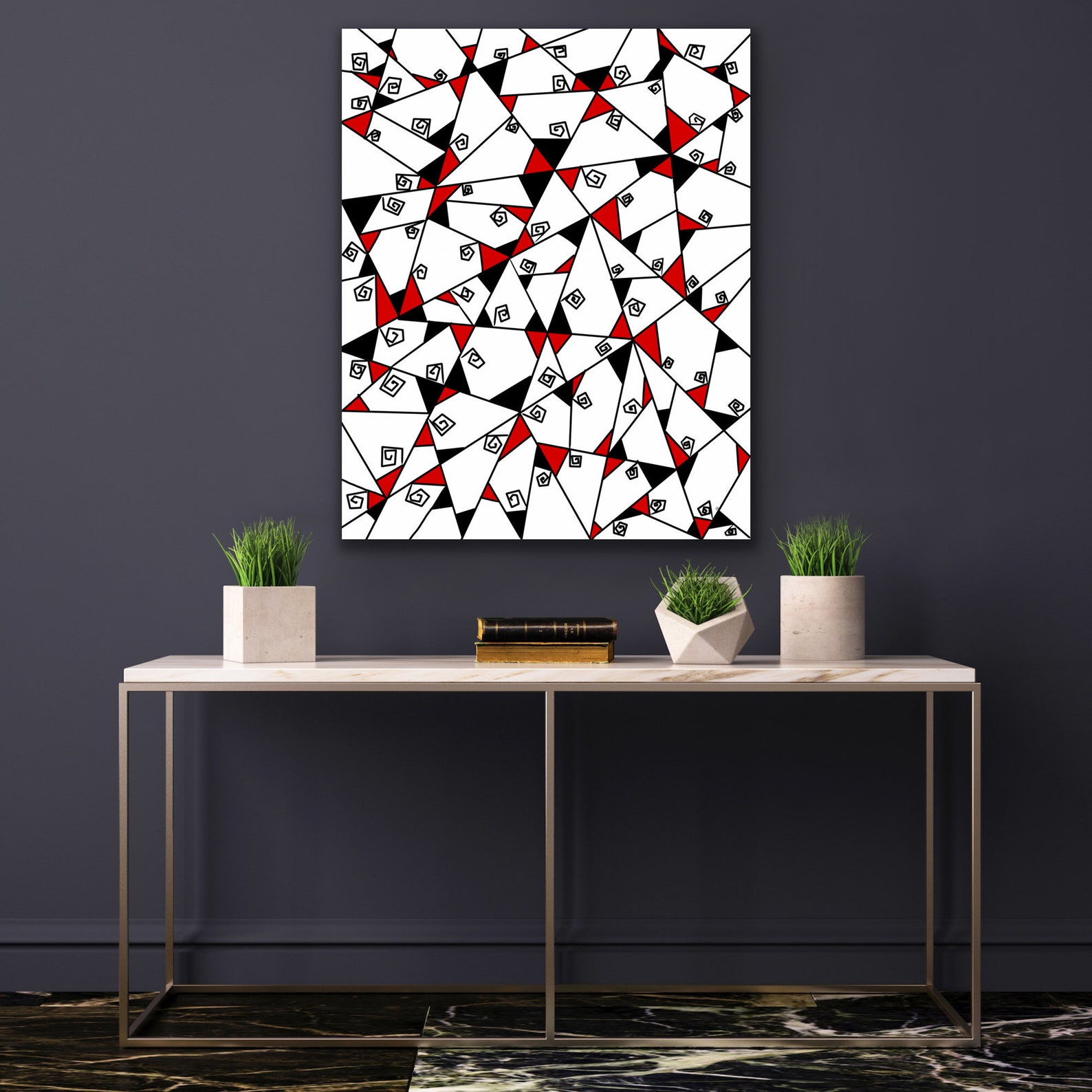 Arte della parete astratta geometrica Arte della parete - Etsy Italia