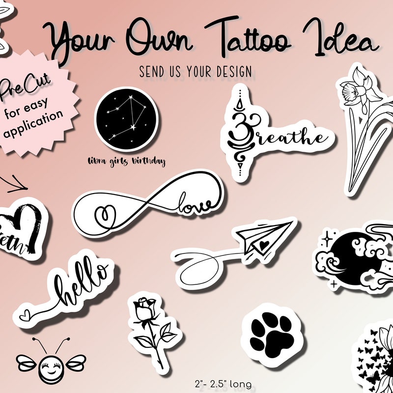 Custom Temporary Tattoo - Etsy