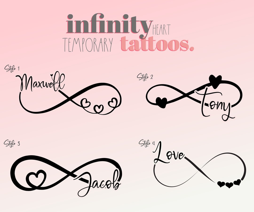 Custom Infinity Temporary Personalized Name Tattoo - Etsy