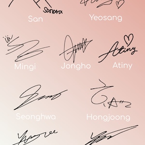 Kpop Group Ateez Signature Temporary Tattoo - Etsy