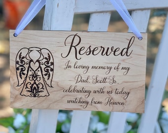 In Memory Sign Wedding Memory Sign Reserved Sign Wedding - Etsy