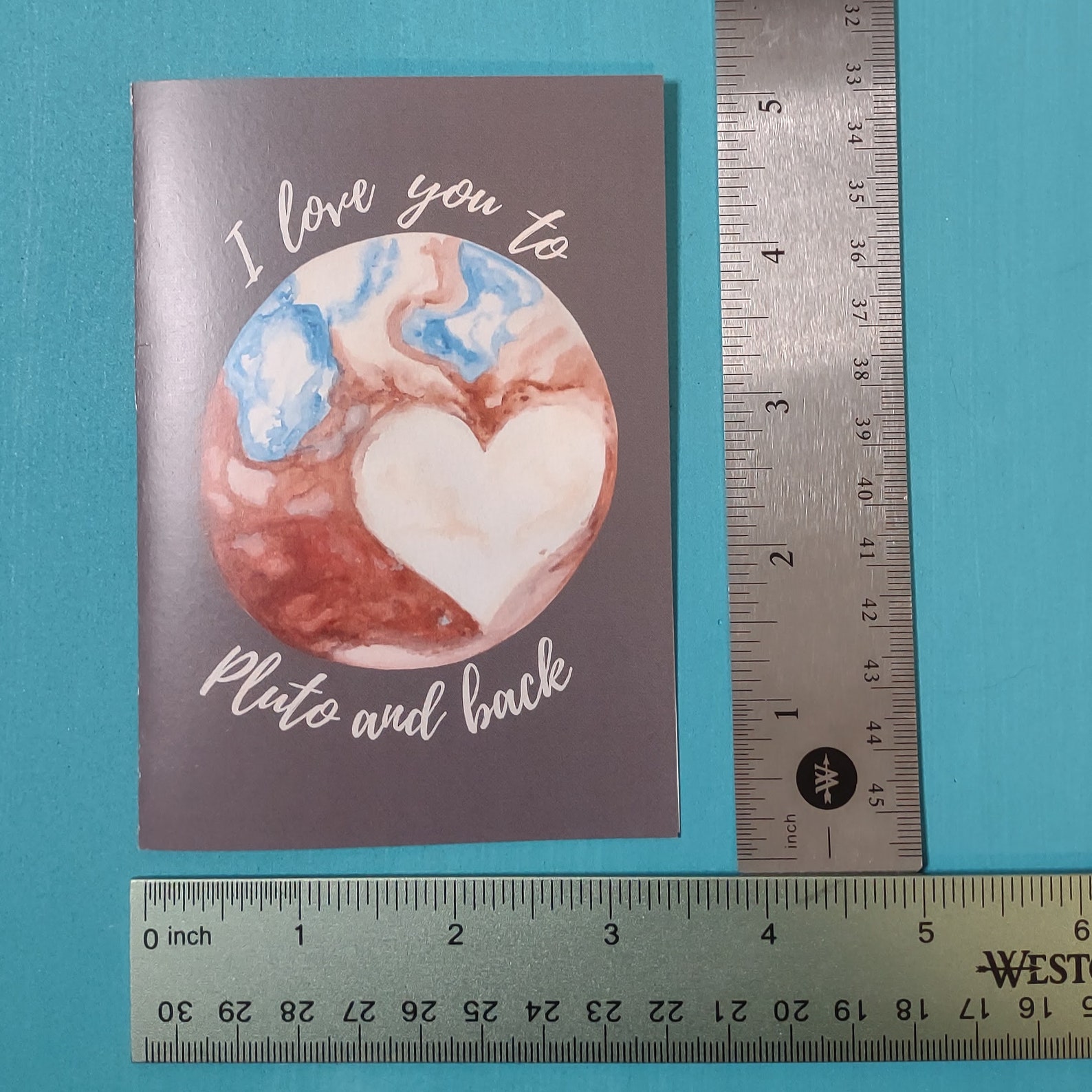 I Love You to Pluto and Back Valentine's Day Card, Blank A1 Card With ...