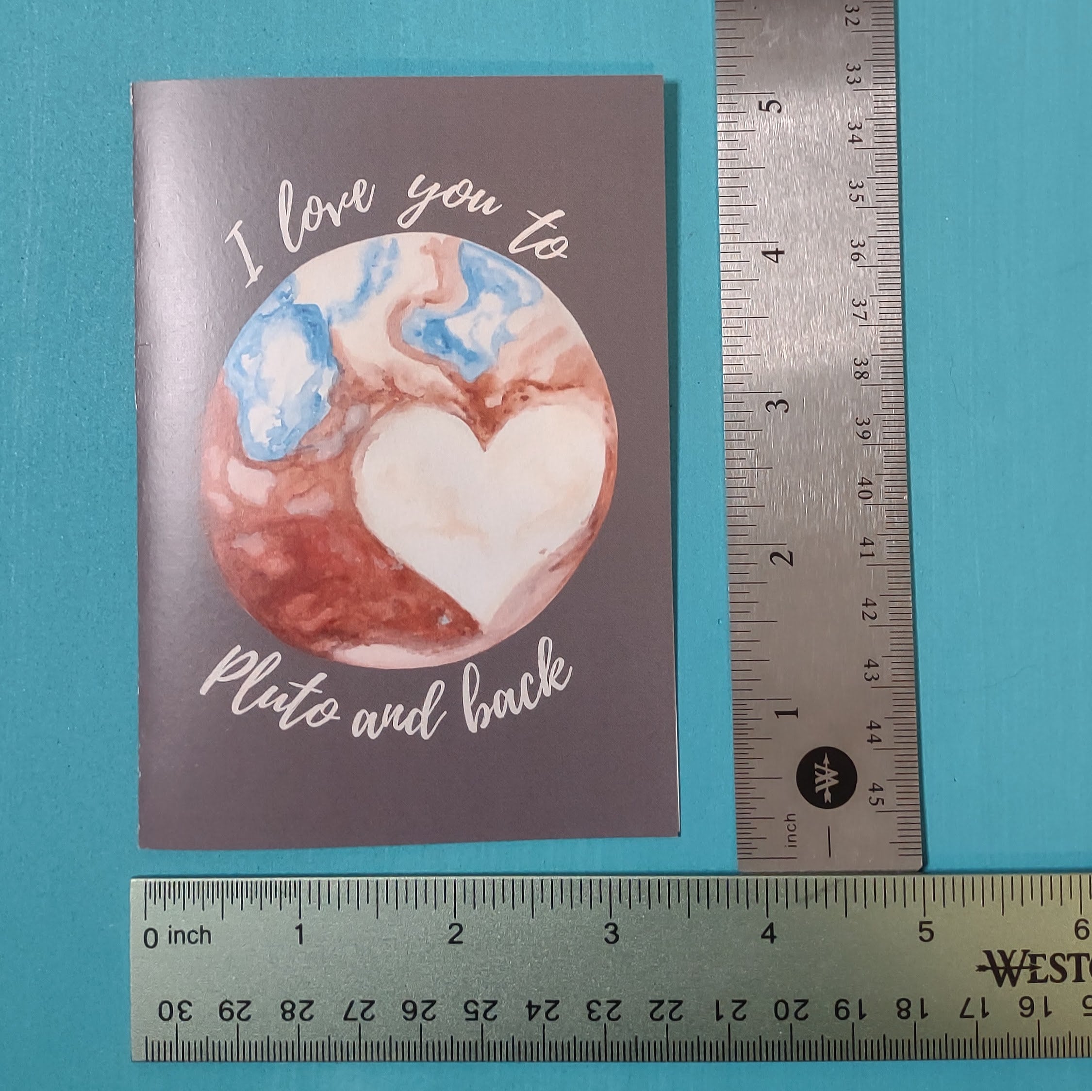 I Love You to Pluto and Back Valentine's Day Card, Blank A1 Card With ...
