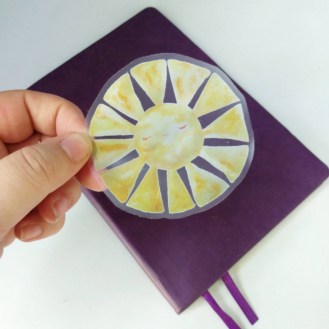 Happy Sun Sticker Smiley Face Sun Sticker Transparent - Etsy