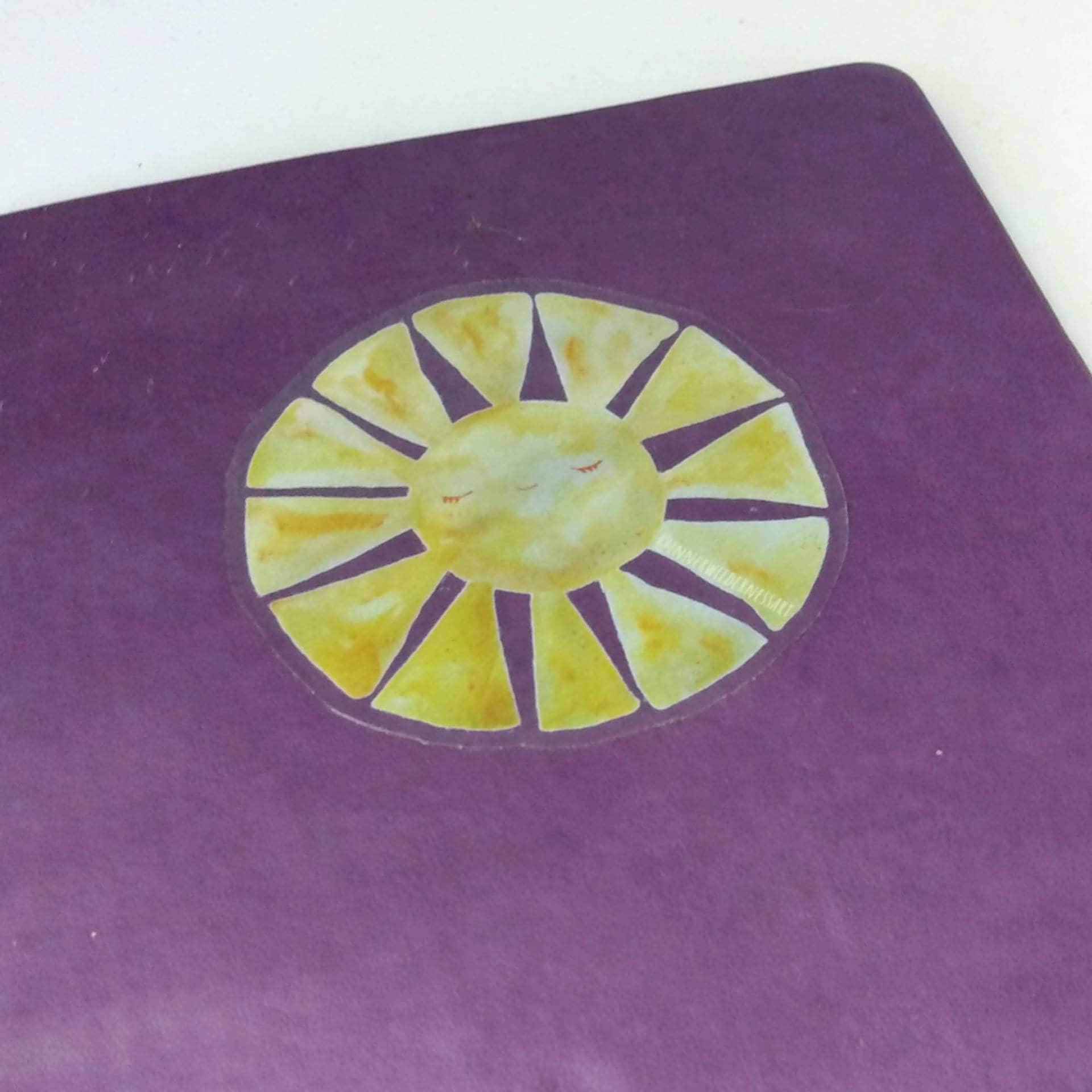 Happy Sun Sticker Smiley Face Sun Sticker Transparent - Etsy