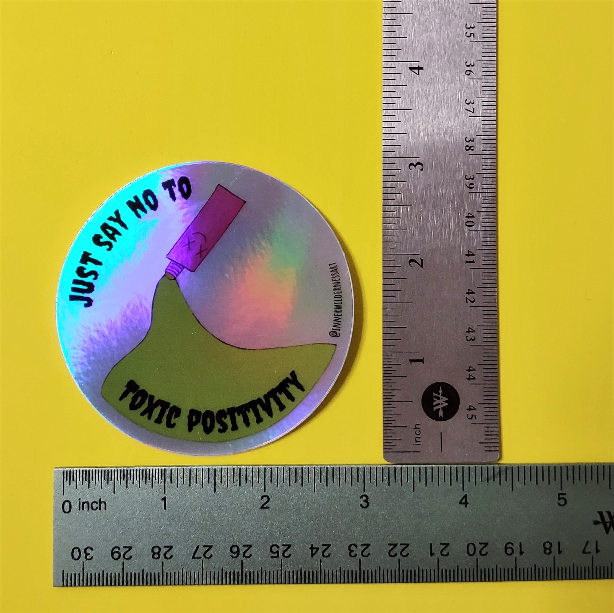 Toxic Positivity Sticker, Just Say No to Toxic Positivity Laptop Decal ...