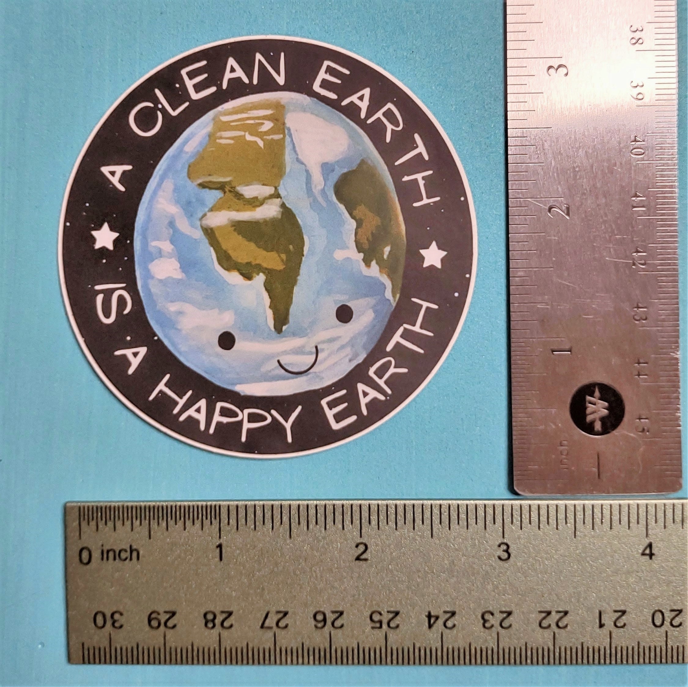 Happy Earth Day Sticker: Watercolor Planet, Environmental Decal - Etsy