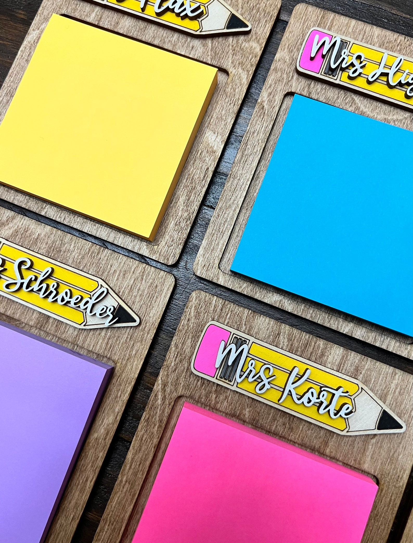 Teacher Sticky Note Holder Personalized Teacher Gift Teacher - Etsy