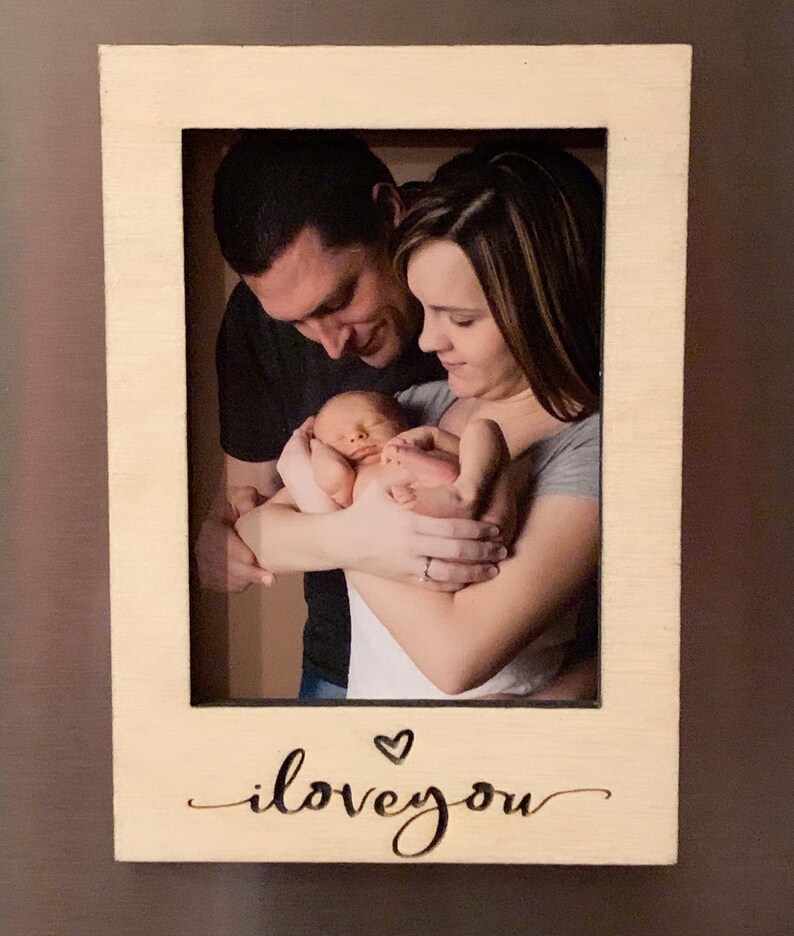 Set of 3 Wood Magnet Frame Picture Frame Magnet Wedding - Etsy
