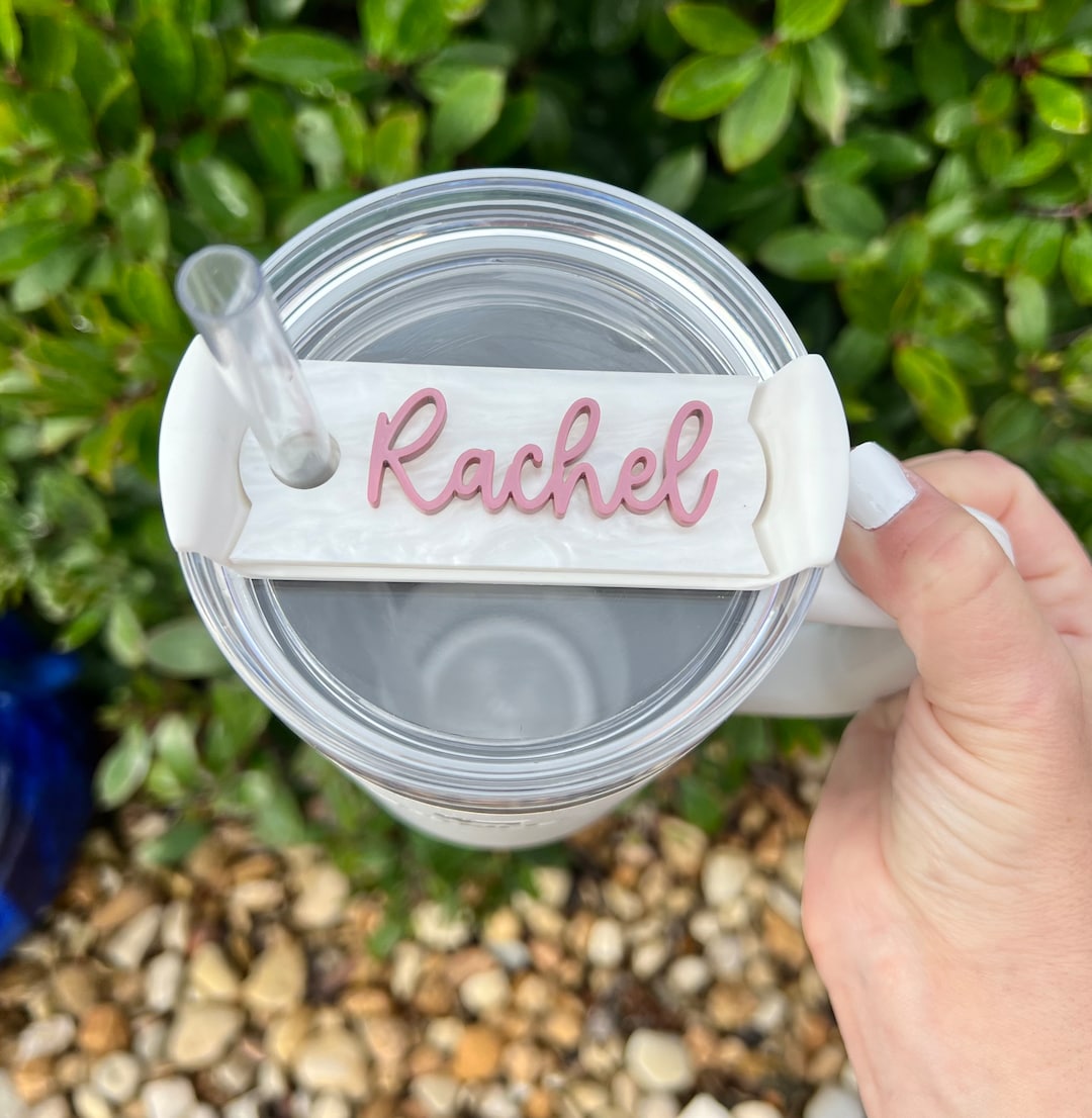 Pearl White, Stanley Lid Tag, 30oz & 40oz Name Plate Tag, Custom ...
