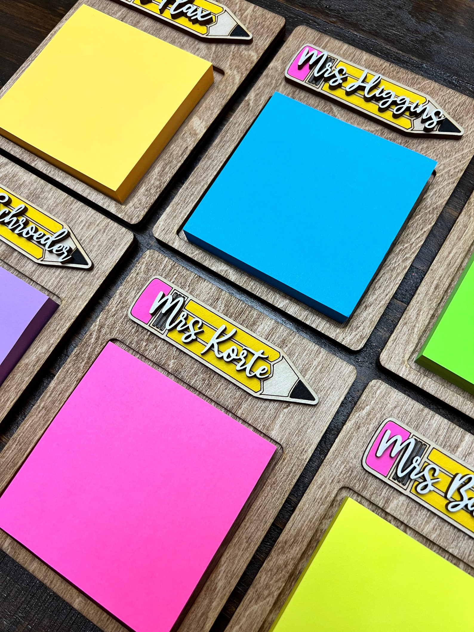 Teacher Sticky Note Holder Personalized Teacher Gift Teacher - Etsy