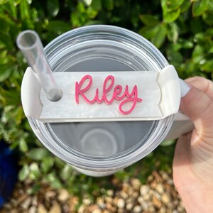 Pearl White, Stanley Lid Tag, 30oz & 40oz Name Plate Tag, Custom ...