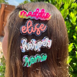 Personalized Name Hair Clip, Name Clip, Personalized Hair Bow ...