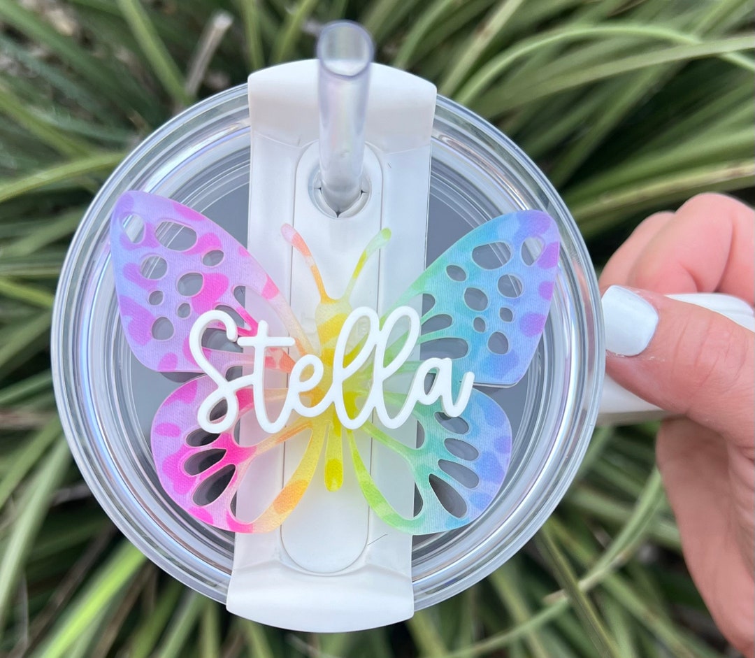 Butterfly Stanley Name Plate || Butterfly Stanley Lid Tag || Stanley ...