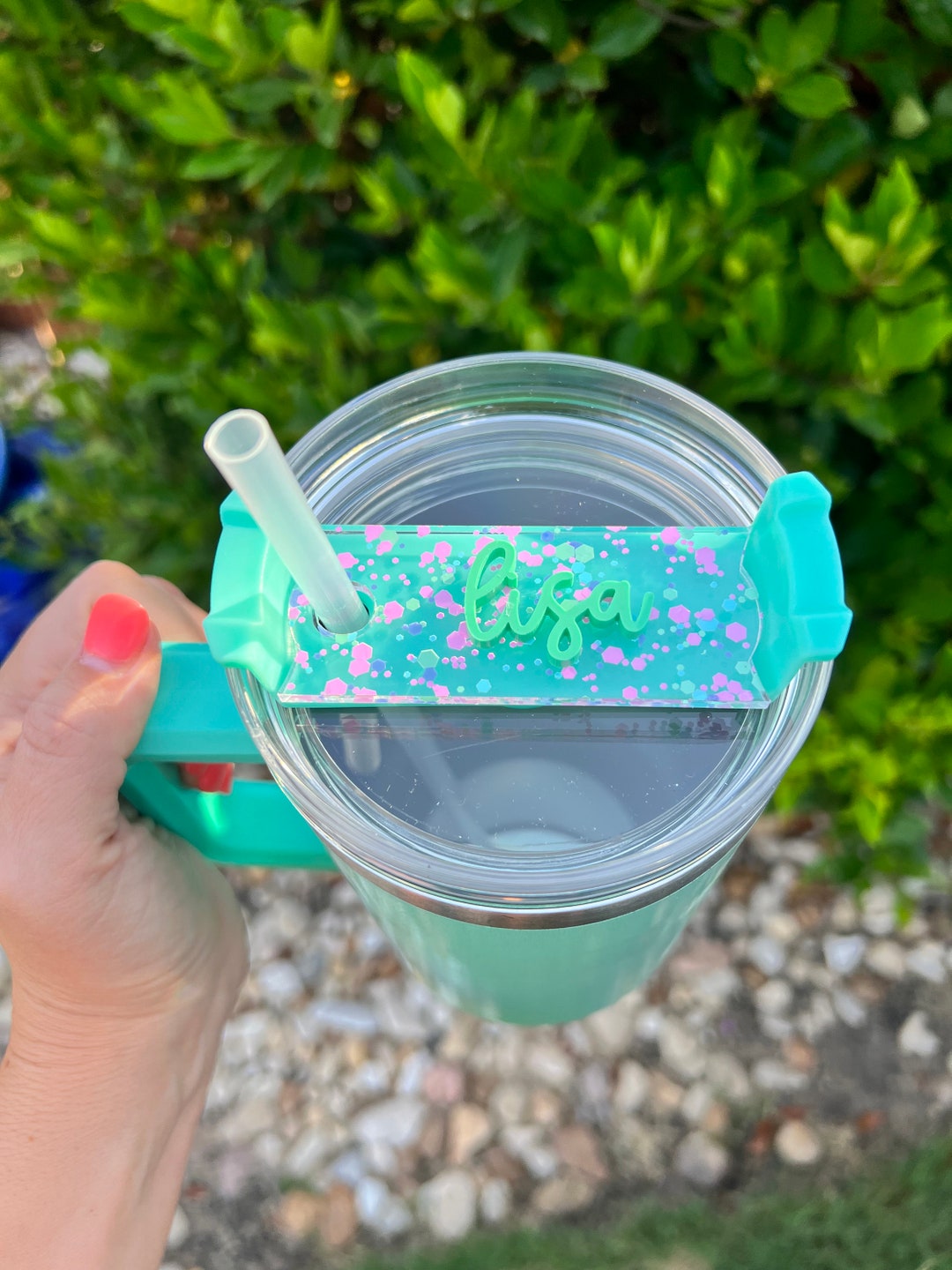 Stanley Tumbler Name Plate, Personalized Name Tag for Stanley Lid, Name ...