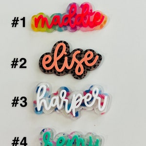 Personalized Name Hair Clip, Name Clip, Personalized Hair Bow ...