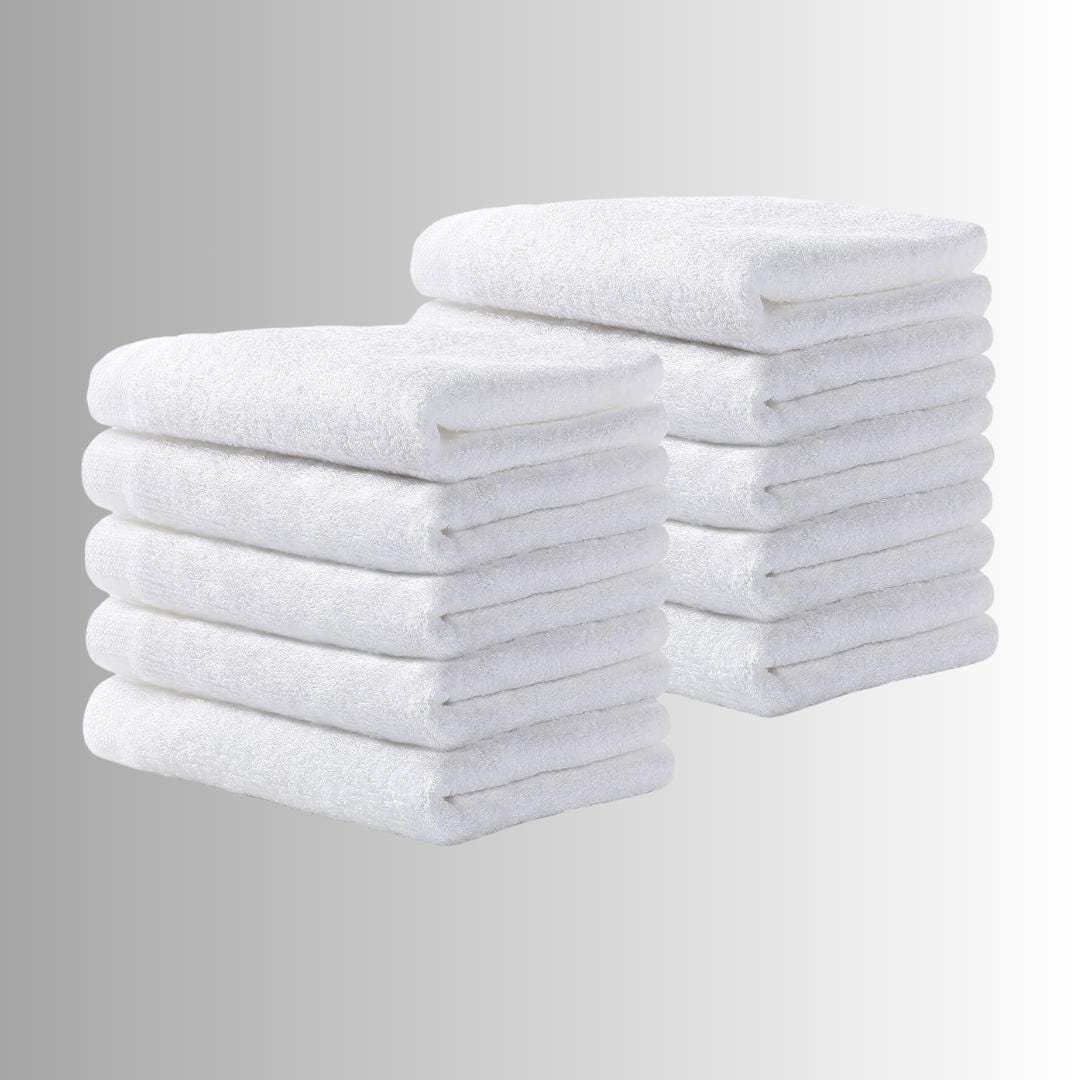 Optical White Cotton Bath Towel Set (10 Pcs, 90x150 Cm) - Etsy