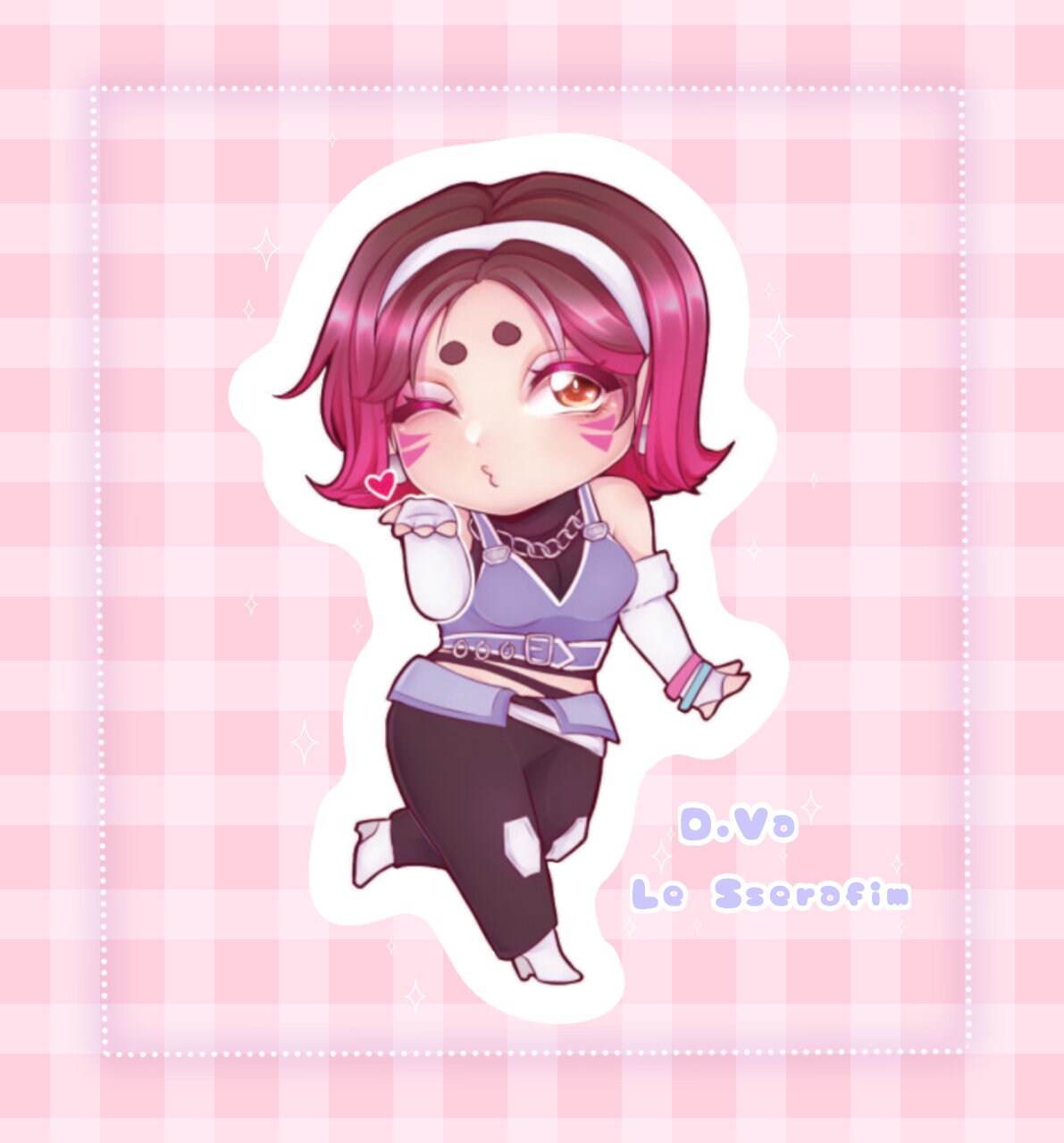 Holo D.va Le Sserafim Sticker - Etsy