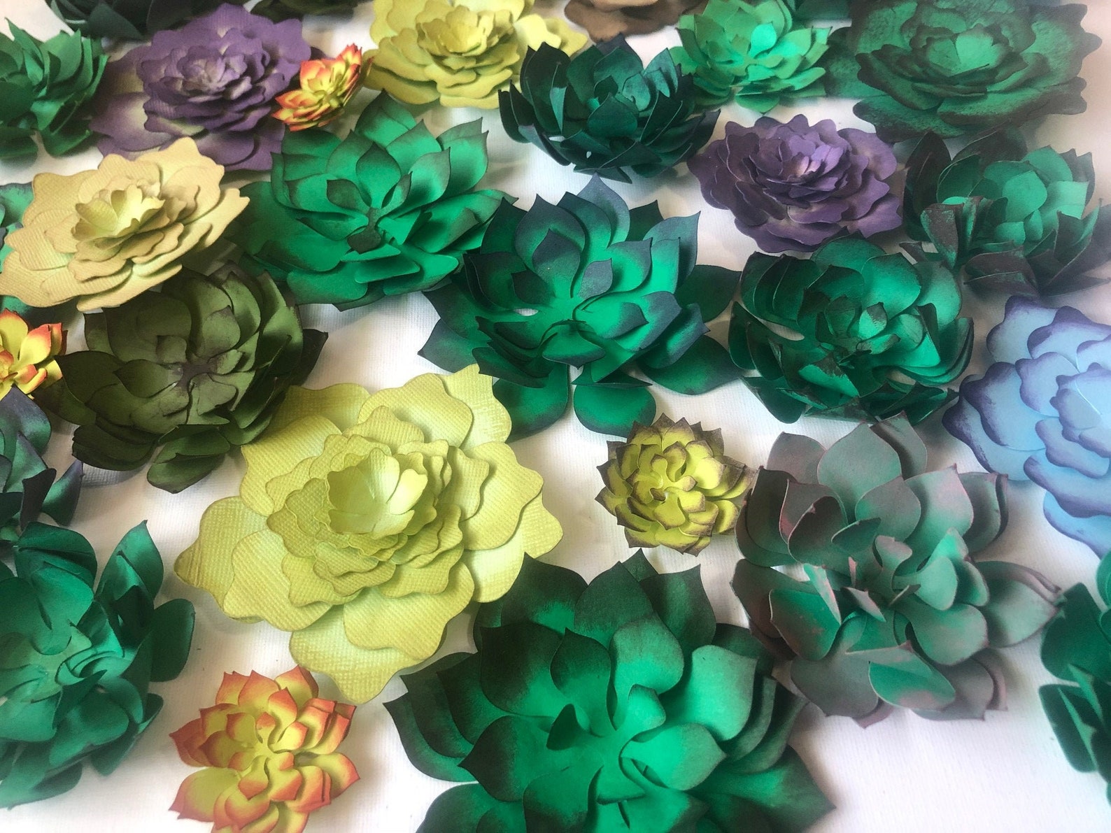 Paper Succulents for Decor Weddings Shower Birthday Gift. | Etsy