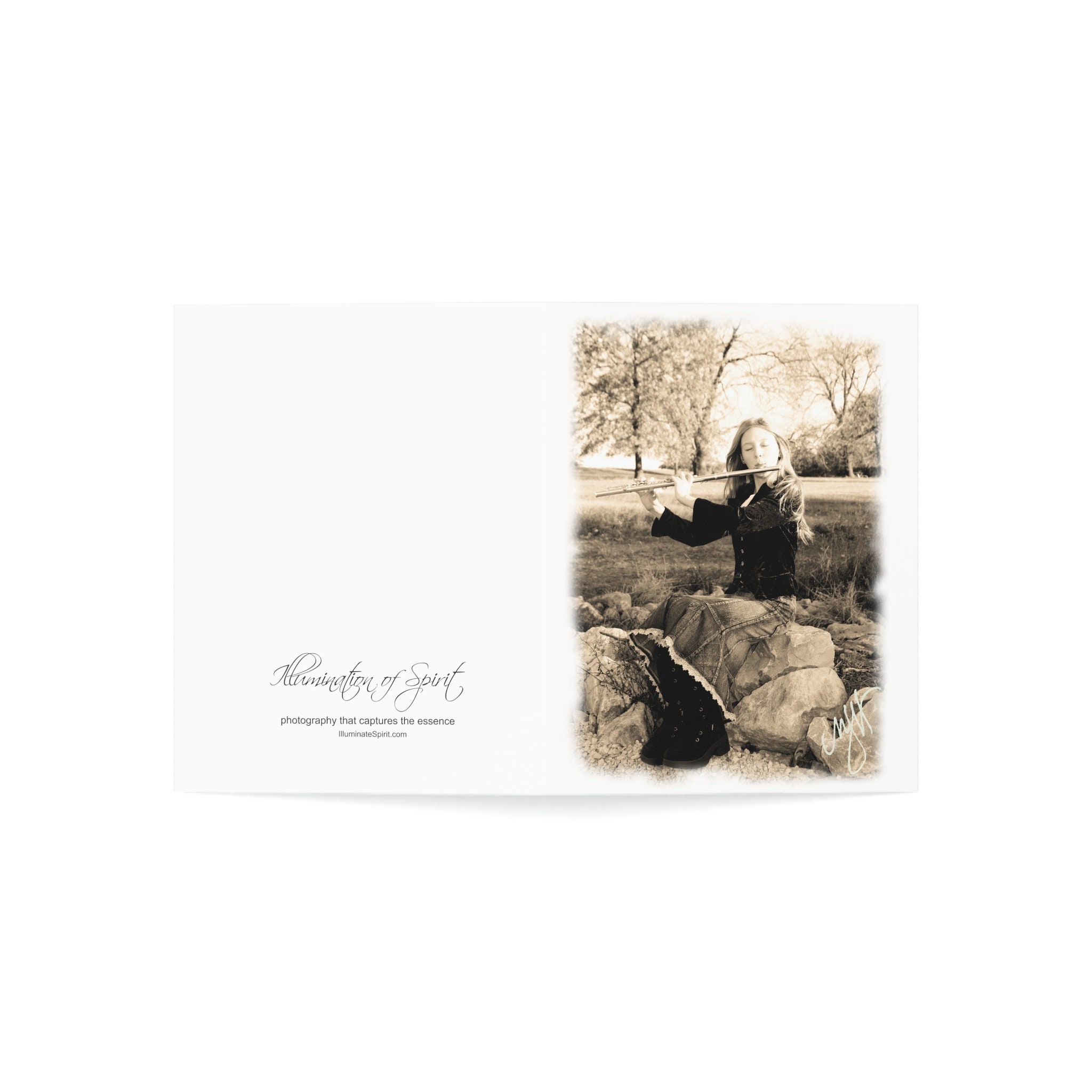 Note/greeting Card "flute" Signed (2 Sizes and 10, 30, or 50pcs) - Etsy