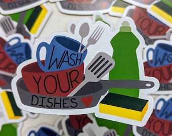Wash Dishes Sign