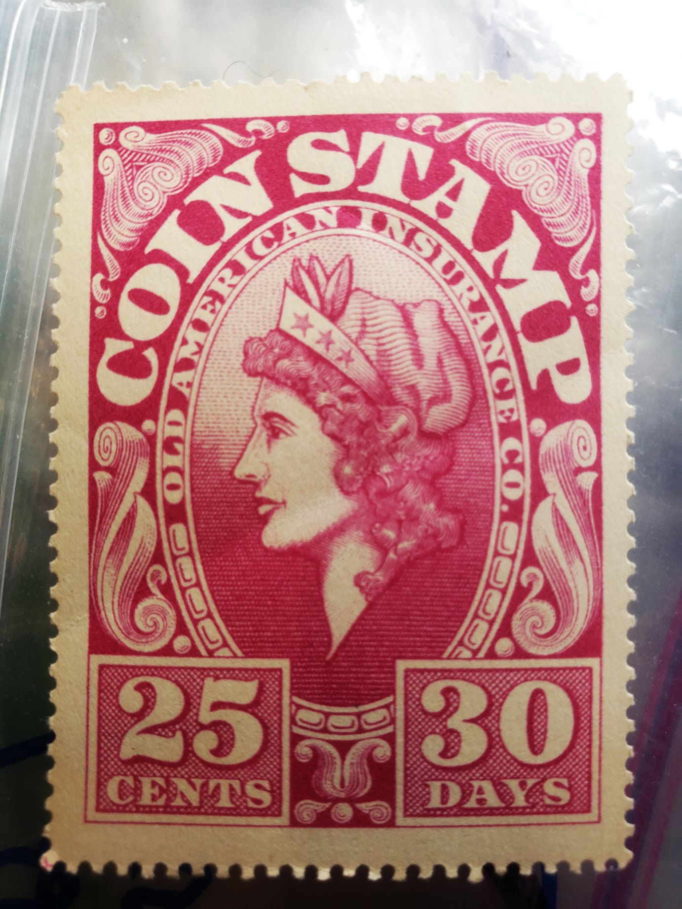 1940's 25 Cents Cinderella Poster Stamp Old American Insurance Coin ...
