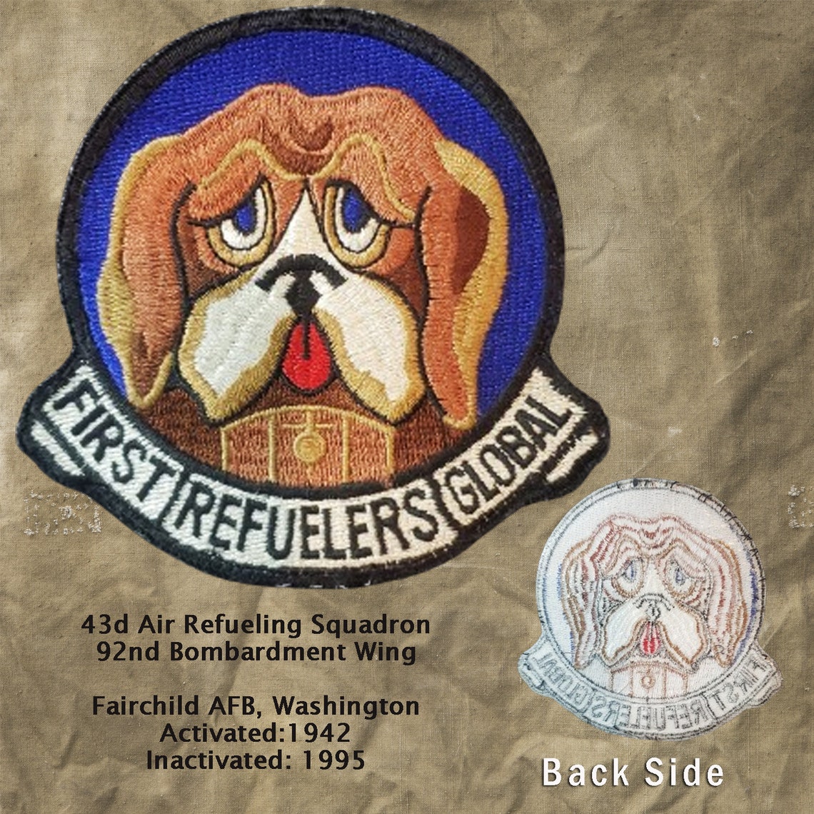 Military Patch 43d Air Refueling Squadron - SAC, NEW With Backing ...