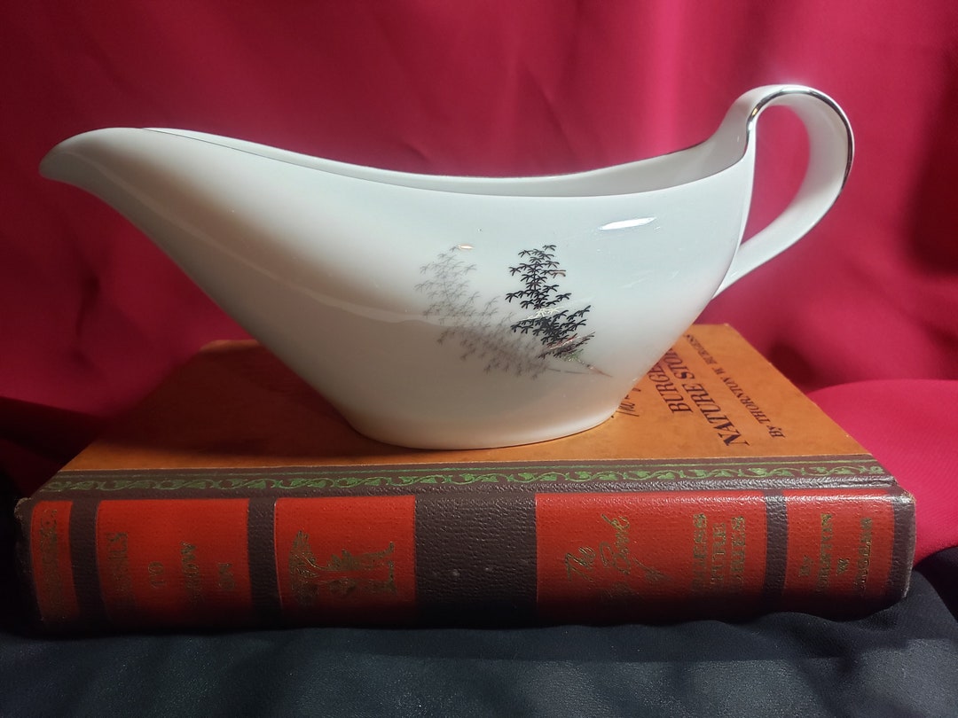 Fukagawa Arita China Japan Silver Bamboo 7 Inch Gravy Bowl Pattern# 714 ...