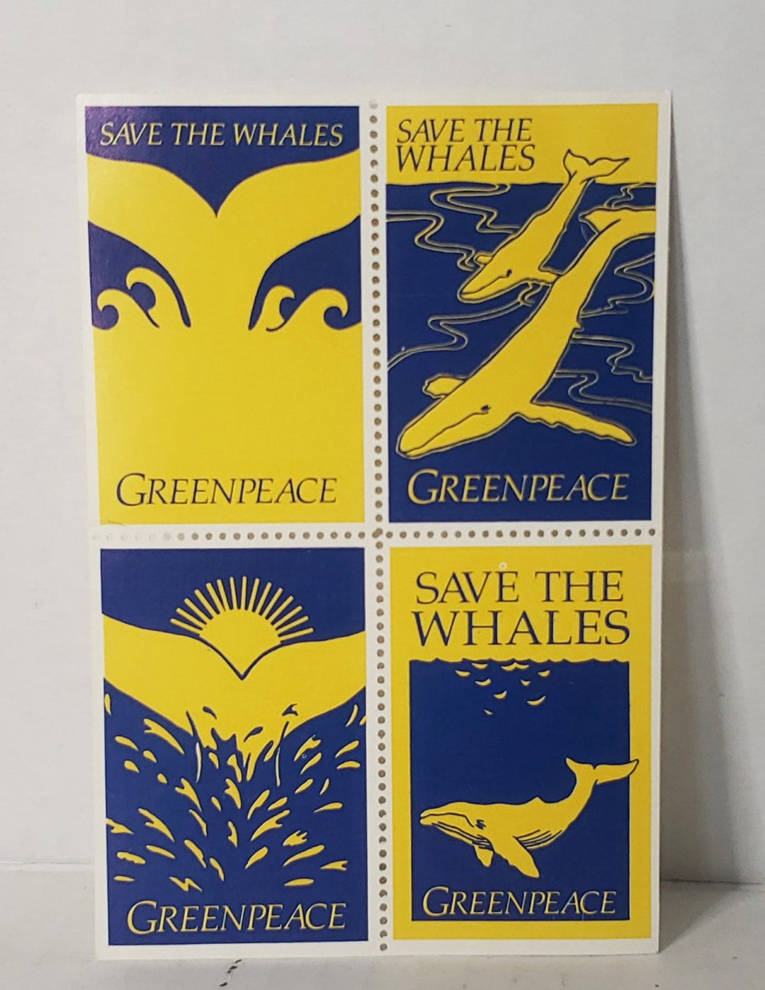 GREENPEACE Original Save the Whales Stamps Very Fine NM "cindarellas ...