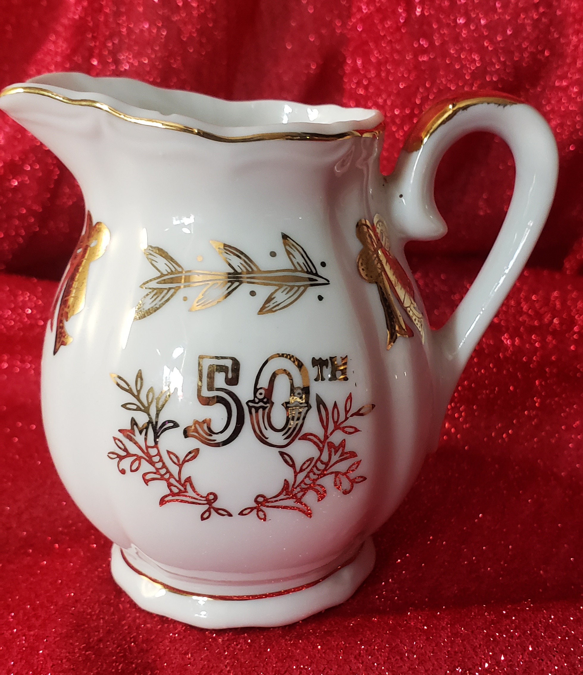 Lefton China 50th Anniversary Cream and Sugar Set Pattern 4934 - Etsy