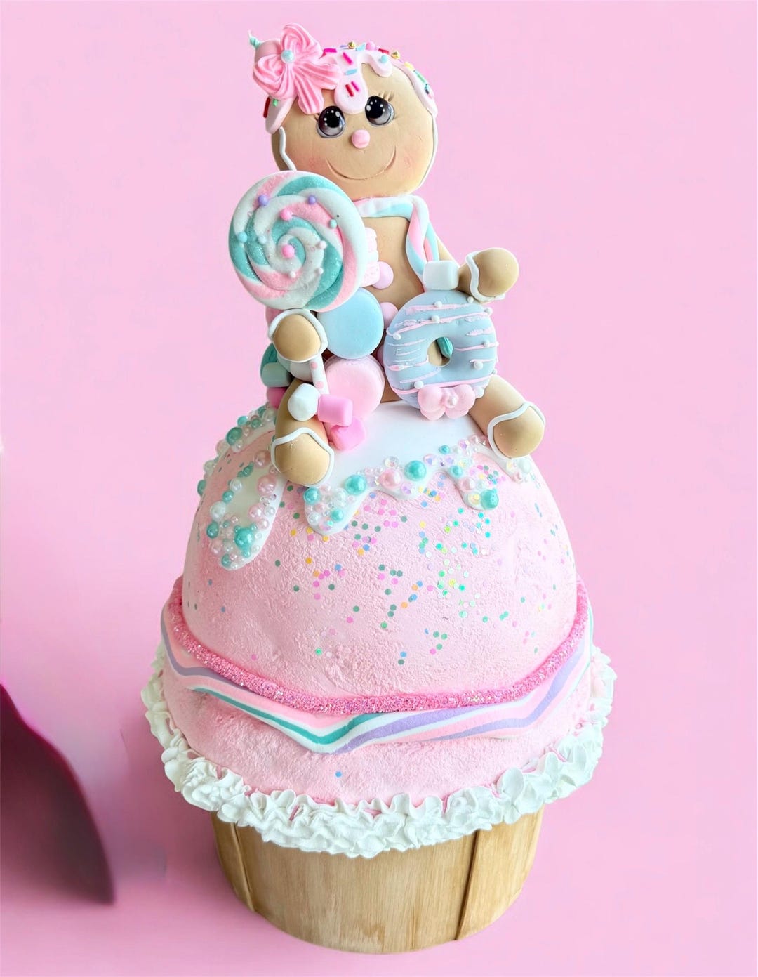 Handmade Candyland Faux Cake: Gingerbread Girl Party Decor - Etsy