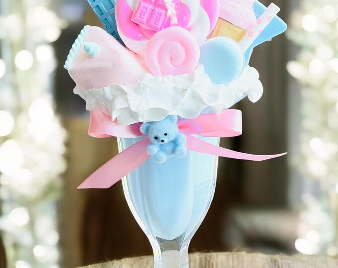 Pastel Baby Blue Fake Milkshake – Faux Ice Cream - Teddy Bear, Candy ...