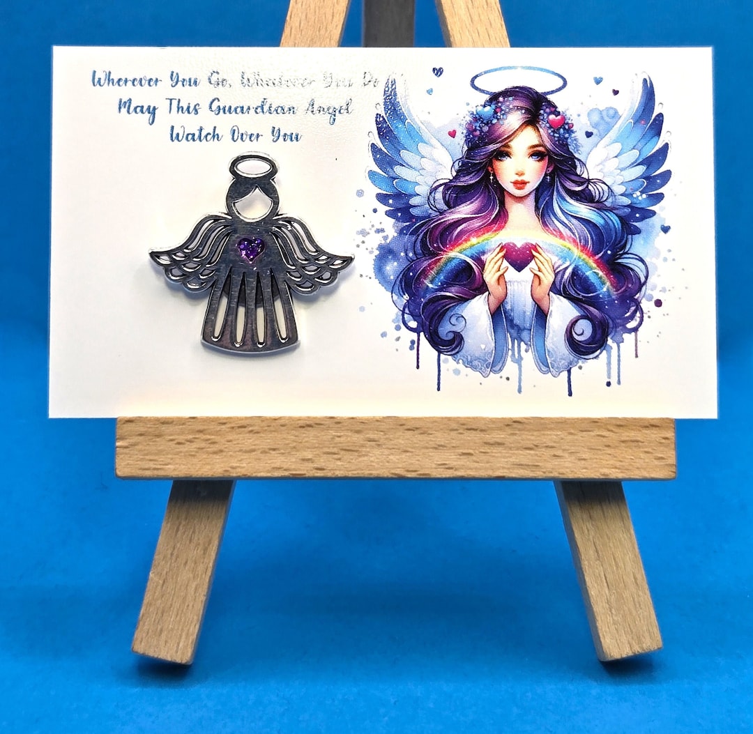 Friendship Angel Pin and Prayer Card – Guardian Gift - Etsy