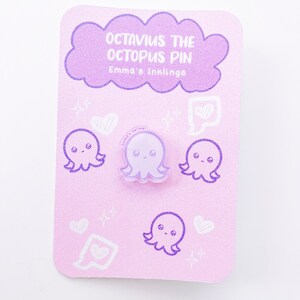 Octavius the Octopus Acrylic Pin. - Etsy