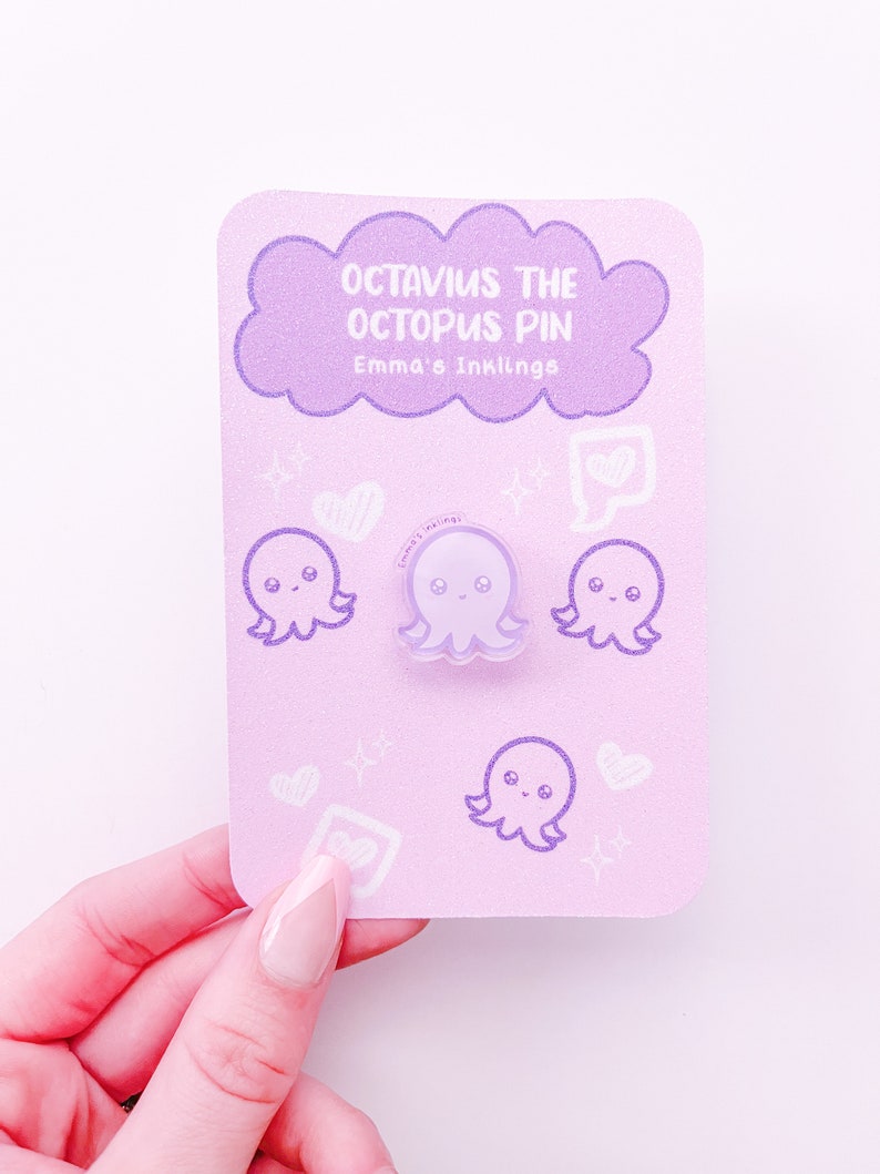 Octavius the Octopus Acrylic Pin. - Etsy