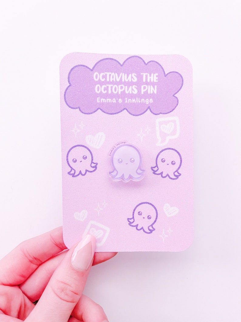 Octavius the Octopus Acrylic Pin. - Etsy