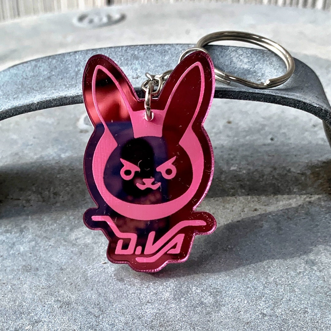 Pink Overwatch D.va DVA Keychain - Etsy