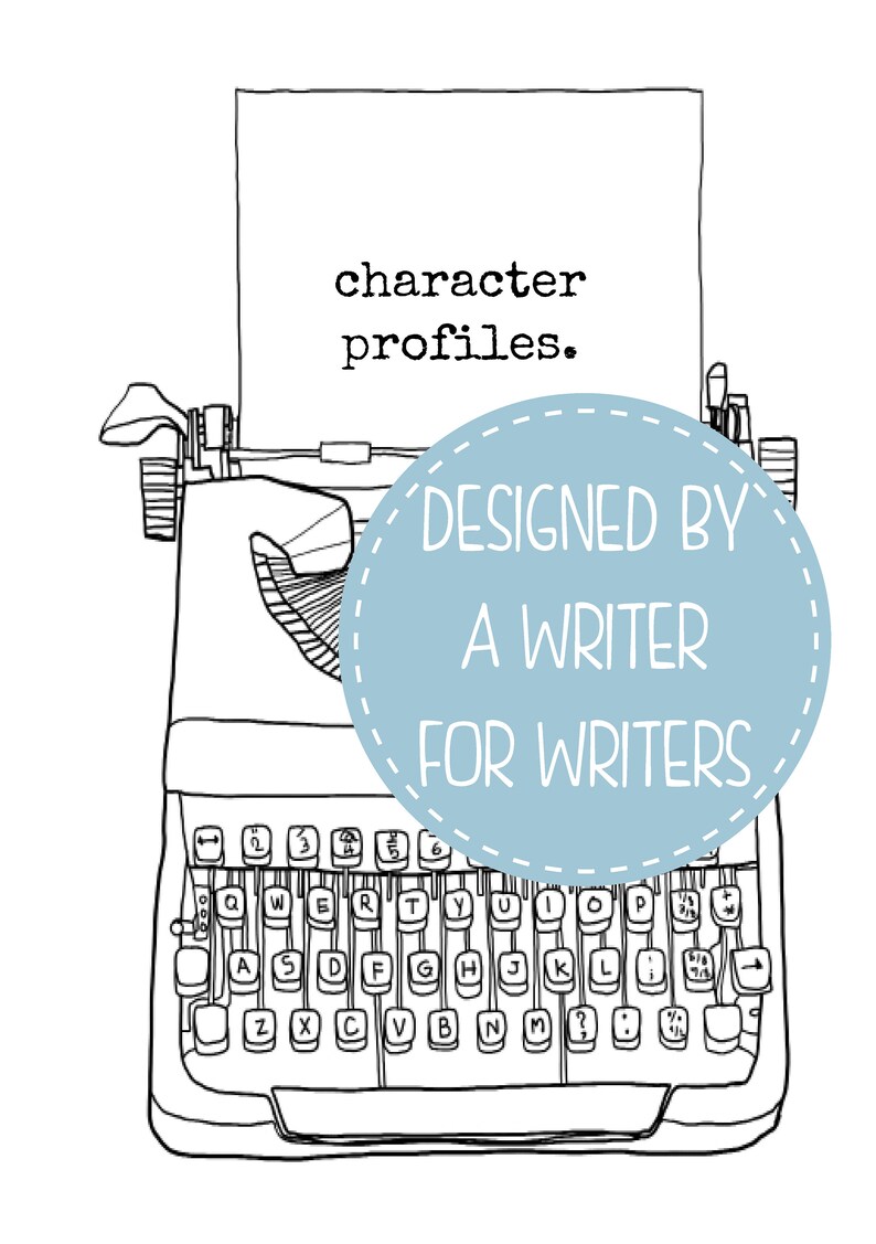 Write Your Novel Character Outlines How to Write A5 Inserts or Use With ...