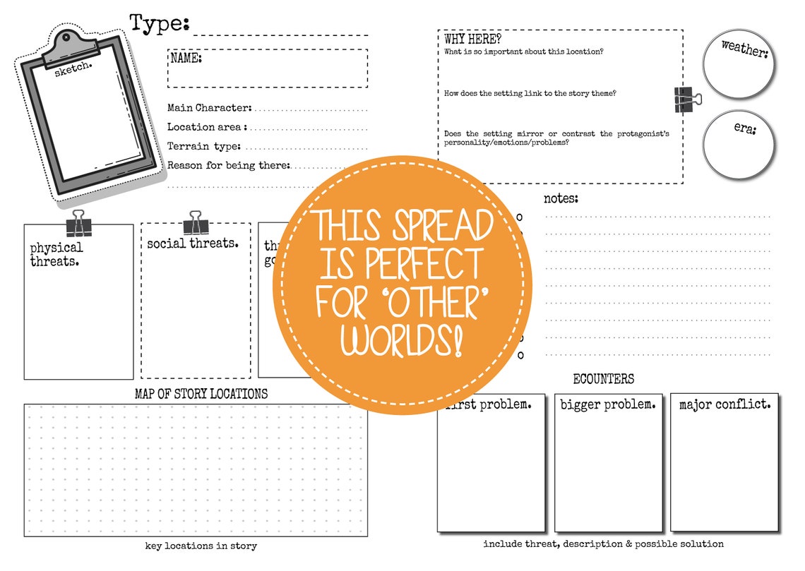 Worldbuilding for Writers | A5 Printable | Dungeons & Dragons | How to ...