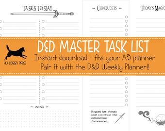 Dungeons and Dragons Weekly Planner | Bullet Journal With D&D Theme ...