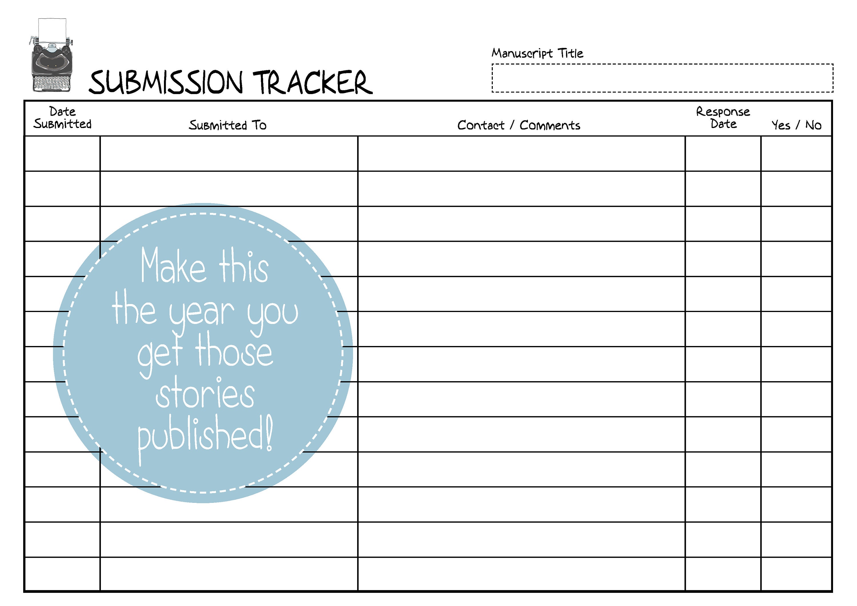 Submission Tracker | Track Your Story Submissions | Keep Those ...