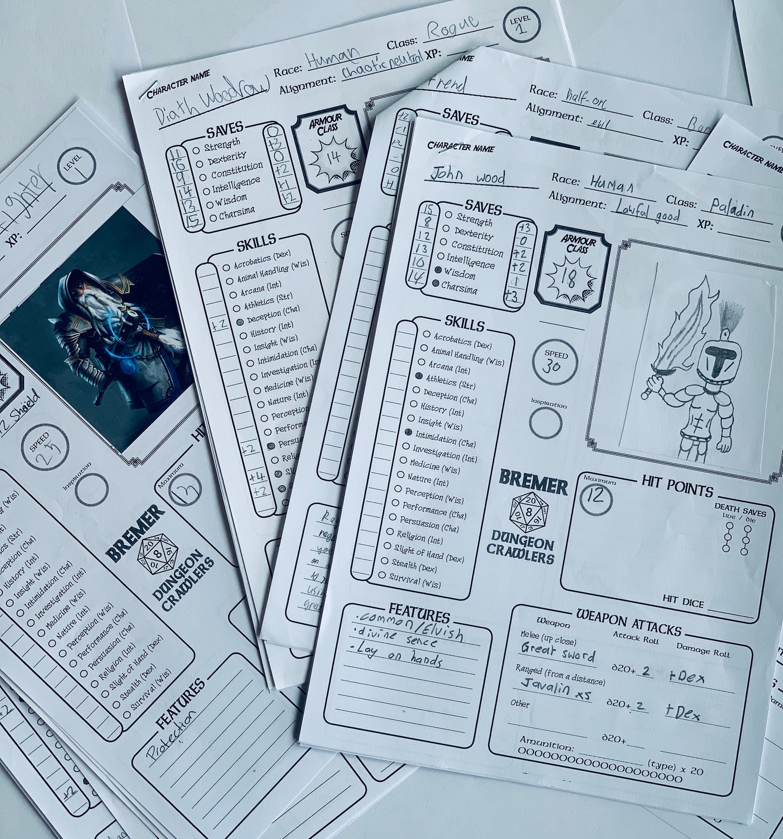 Dungeons and Dragons Character Sheet | Simple Layout Perfect for ...