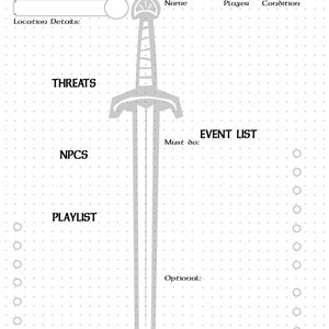 DM Game Plan | Dungeon Master Planner | Game Night is ON! - Etsy